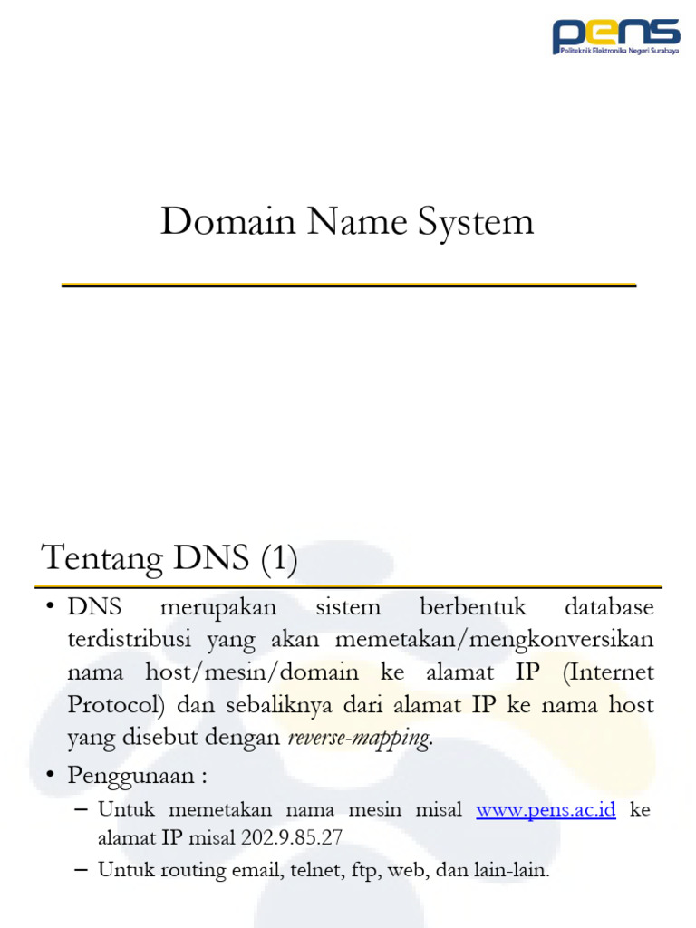Memahami Domain Name System (DNS) | PDF | Griya & Taman | Komputer