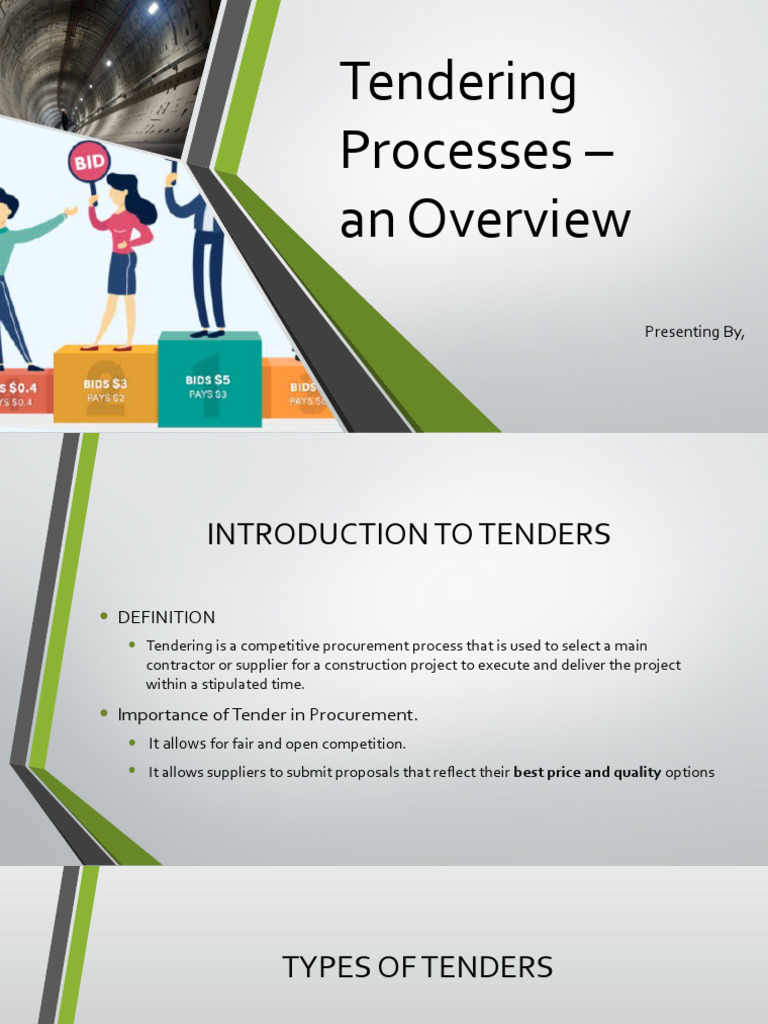 Tendering Processes Overview | PDF | Money | Procurement