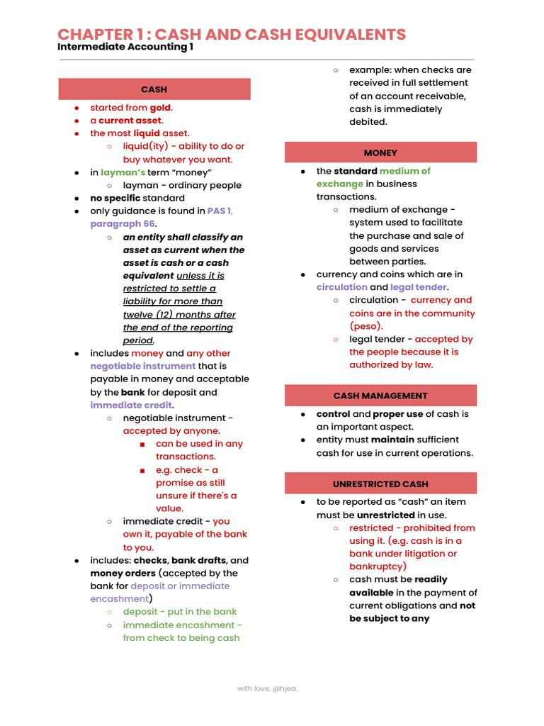 Cash and Cash Equivalents Overview | PDF | Debits And Credits | Banks