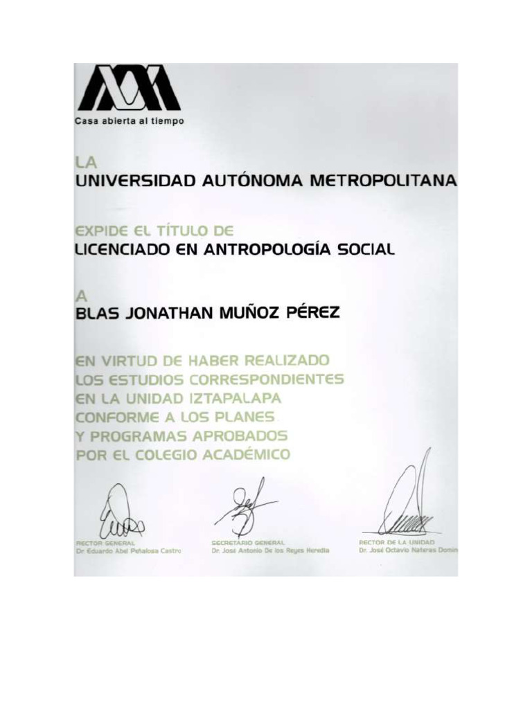 Titulo UAM I | PDF