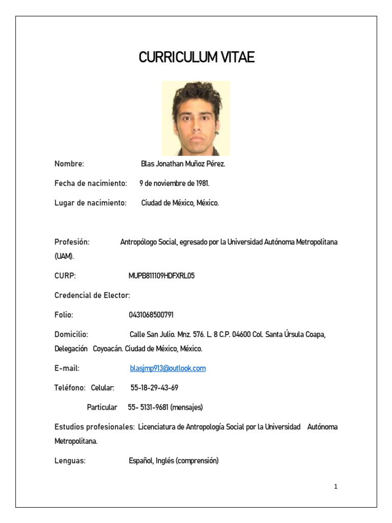 Curriculum Vitae 2021 | PDF | México | Etnografía