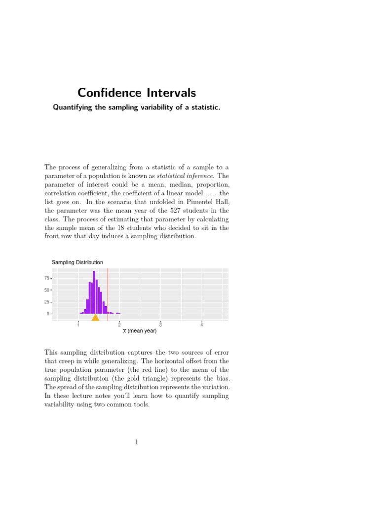 Confidence Intervals | PDF | Standard Deviation | Standard Error