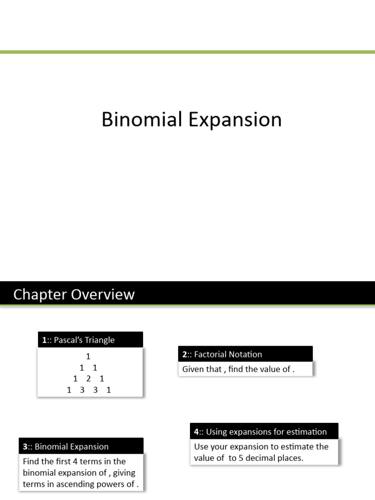 Binomial Expansion | PDF | Number Theory | Mathematics