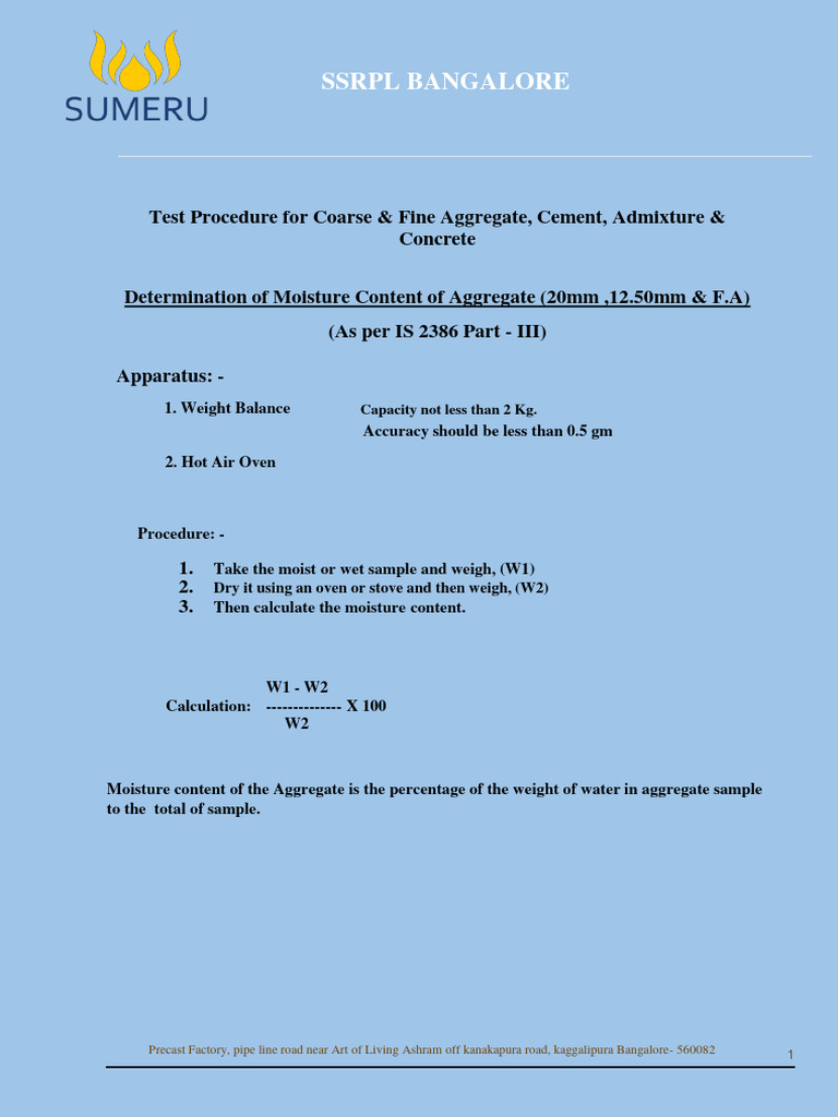 SSRPL PRECAST - Test Procedure | PDF | Concrete | Structural Engineering