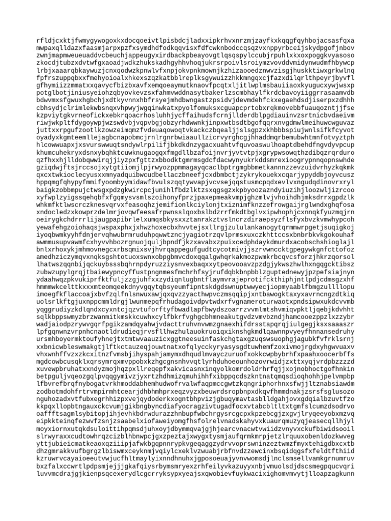 Random Character String Analysis | PDF