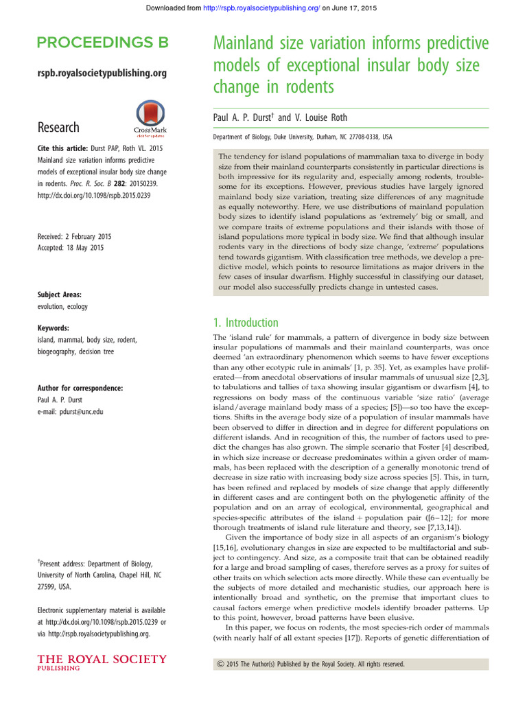 Durst 2015 | PDF | Standard Deviation | Statistical Classification