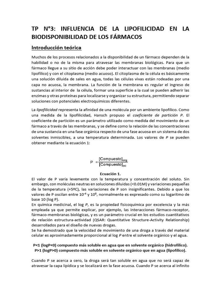 TP Logp Introducc | PDF | Constante de disociación ácida | Cromatografía