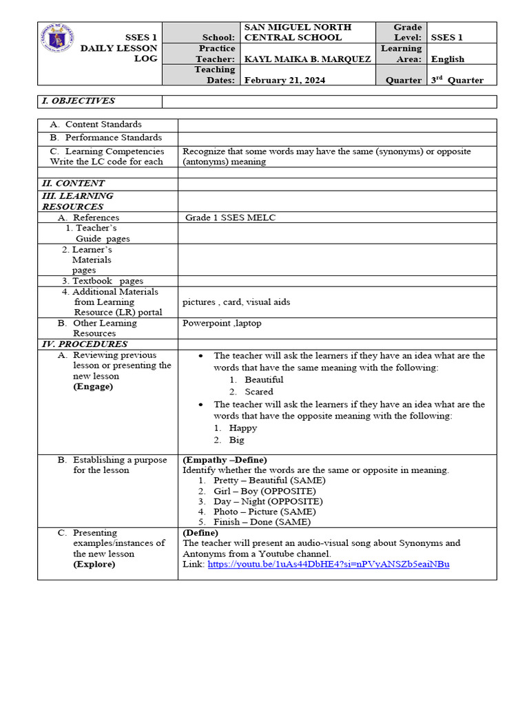 English DLL | PDF | Learning