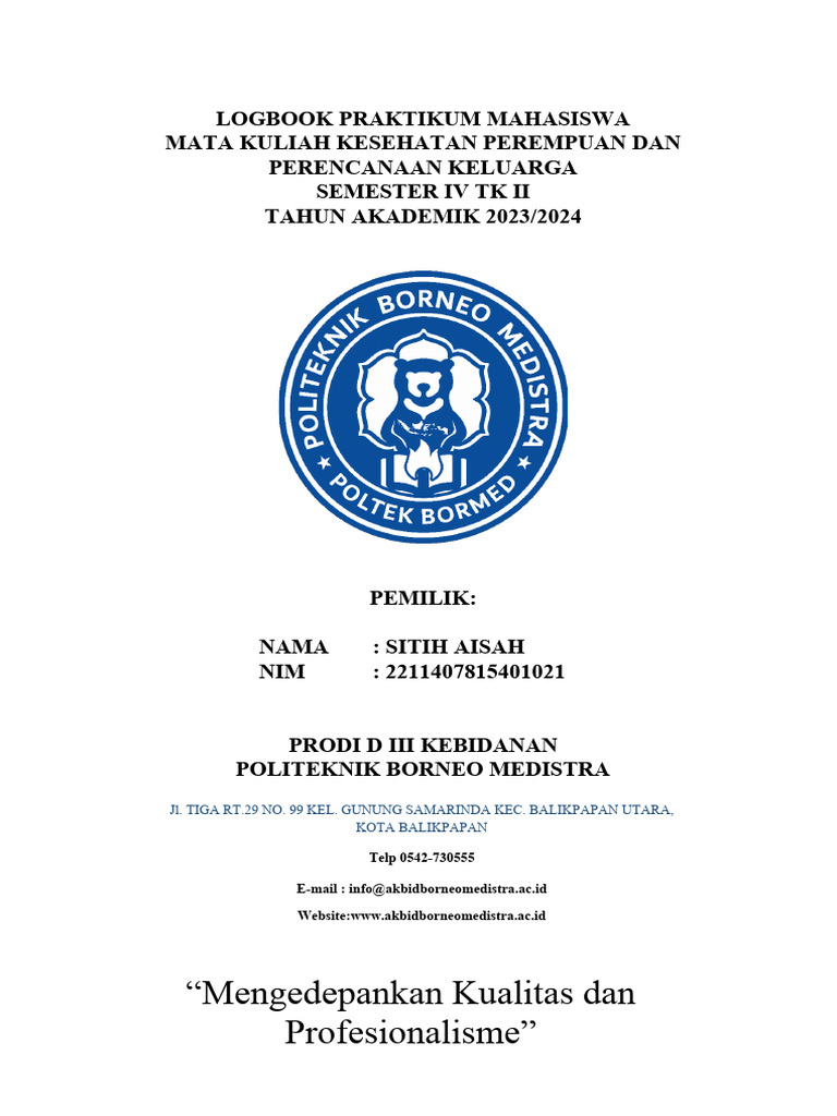 Logbook Praktikum - Poltek | PDF