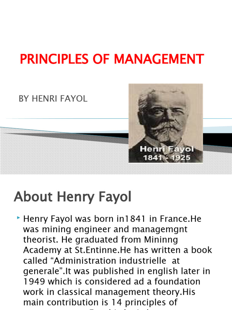 Henry Fayol Principles | PDF | Employment | Turnover (Employment)