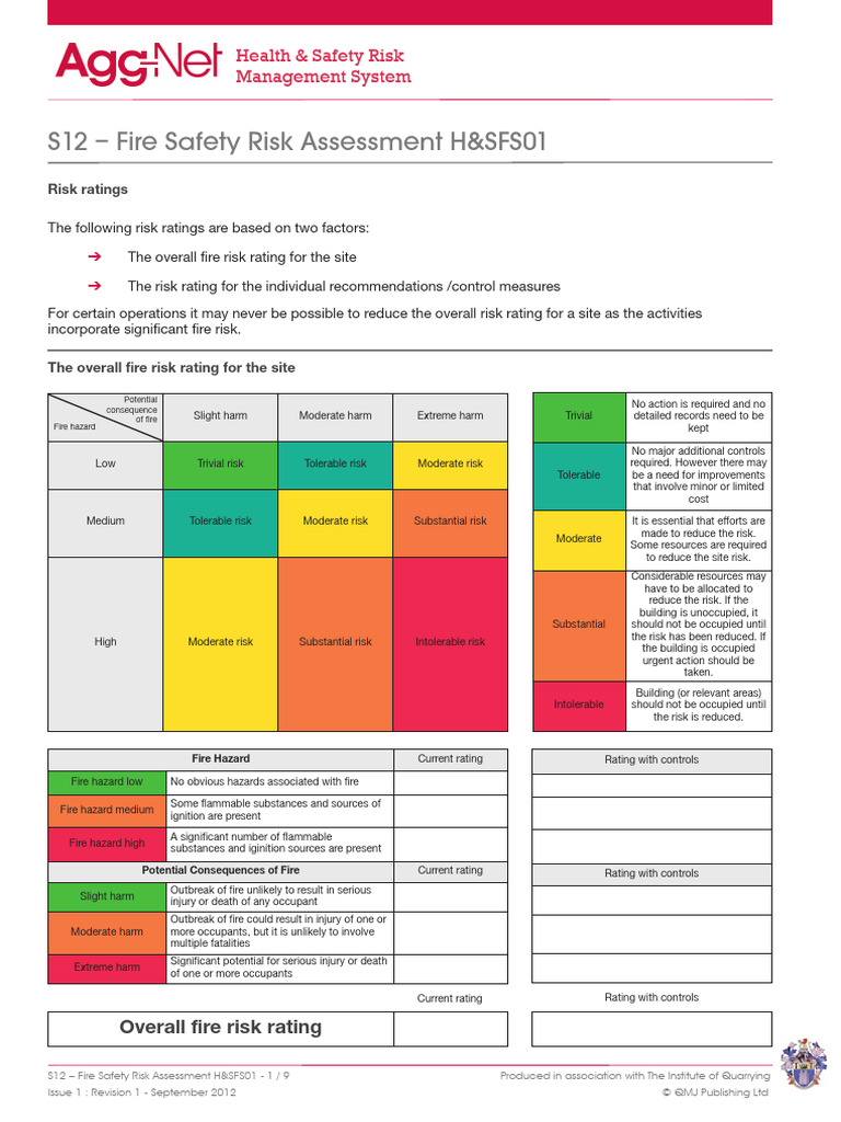 Fire Safety Risk Assessment | PDF | Safety | Materials