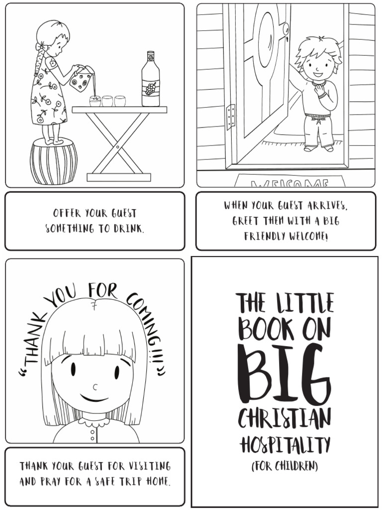 Christian Hospitality Coloring Book For Kids | PDF