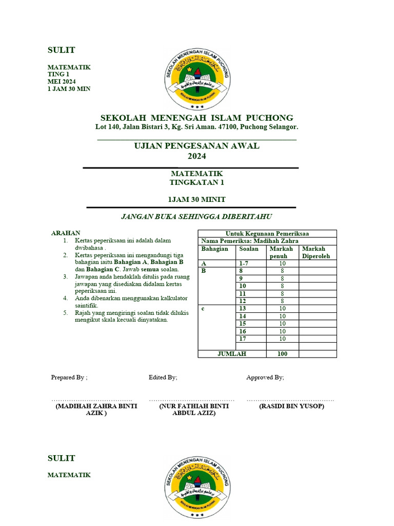 Cover Upa Matematik | PDF