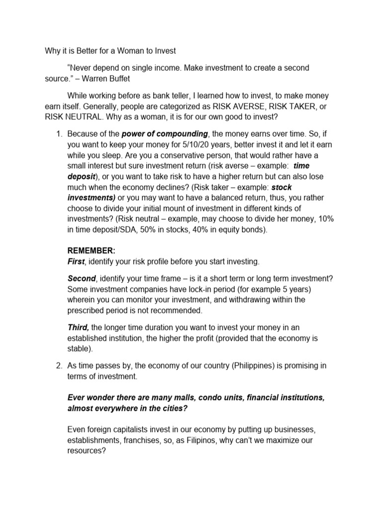 Class notes | PDF | Investing | Money