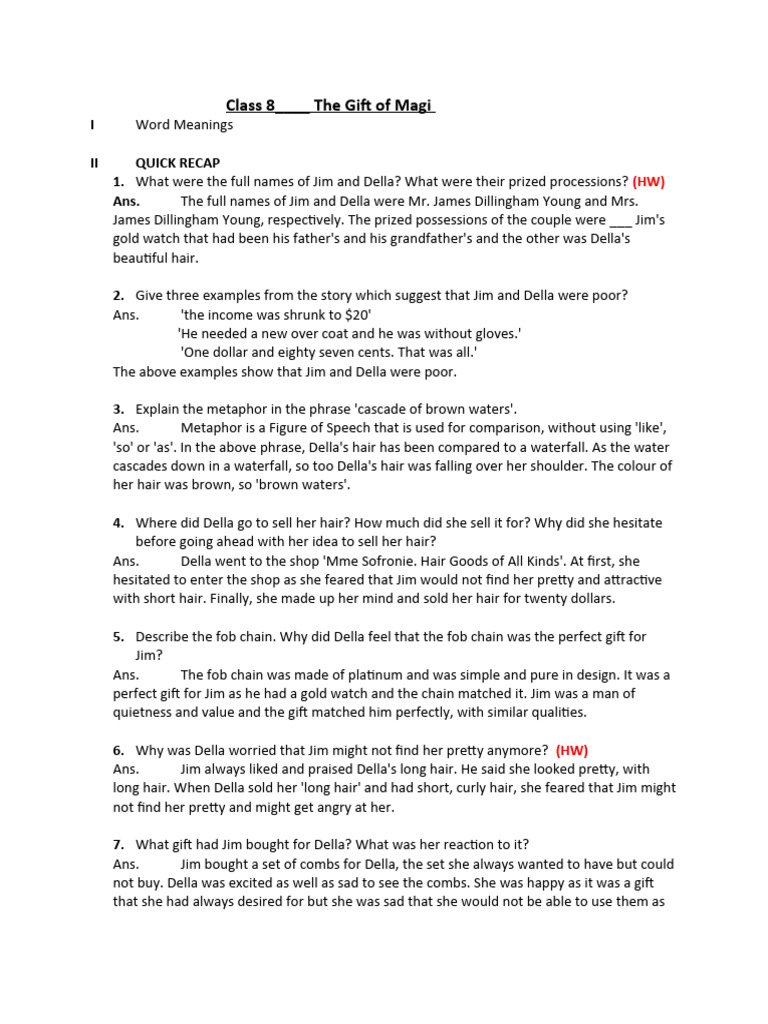 Gift of Magi Notes | PDF | Biblical Magi