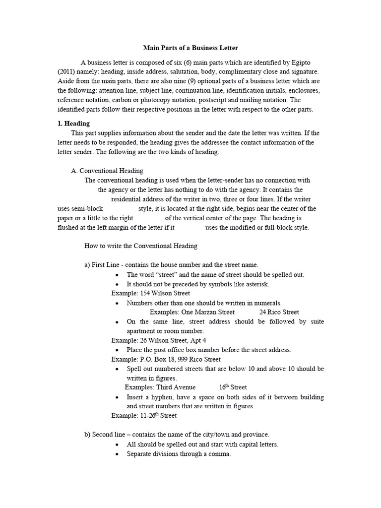 Components of a Business Letter | PDF | Written Communication | Text
