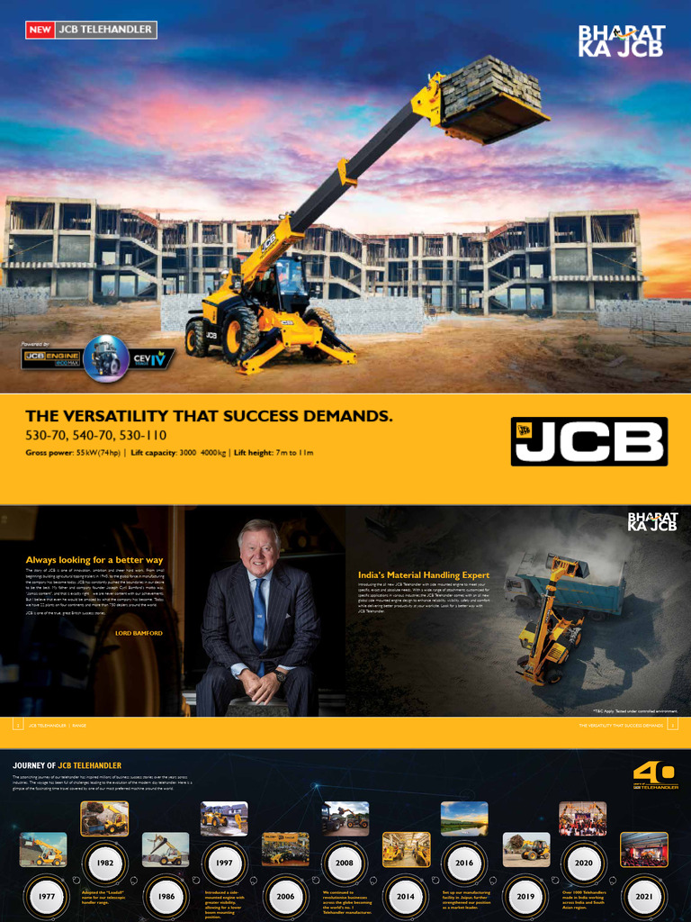 Telehandler - 530 70+540 70+530 110 - Brochure | PDF | Engines | Truck