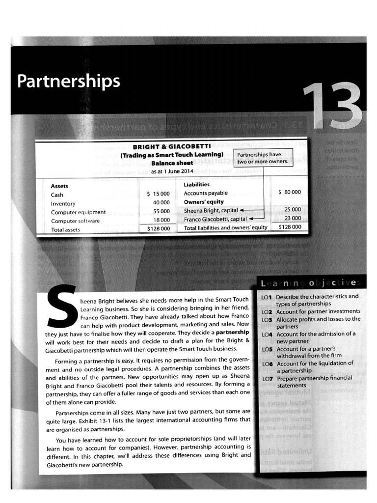 Chapter-10 Partnerships | PDF
