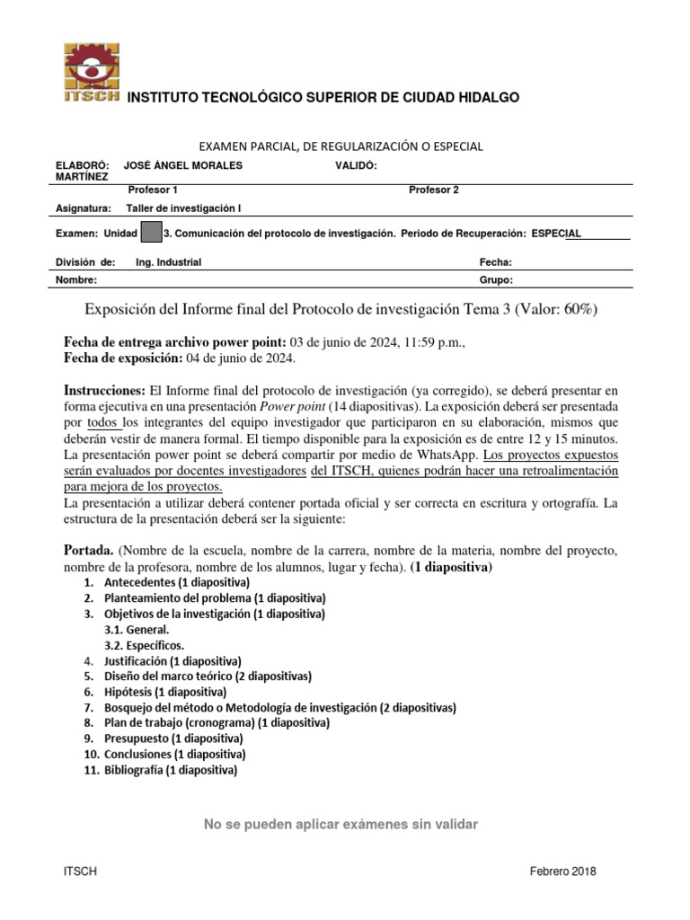 Examen Tema 3 - Taller de Inv. I | PDF | Presupuesto | Método científico