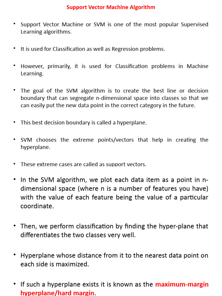 Understanding Support Vector Machines | PDF | Support Vector Machine | Statistical Classification