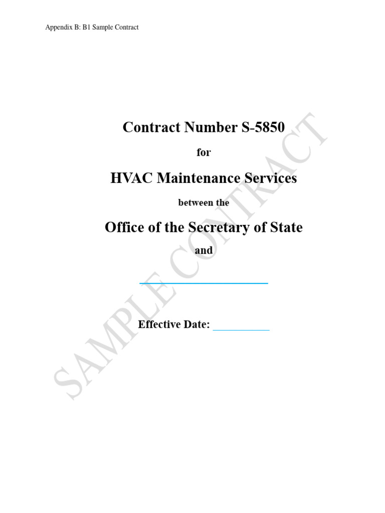 Hvac Sample Maintenance Contract | PDF | Insurance | Liability Insurance