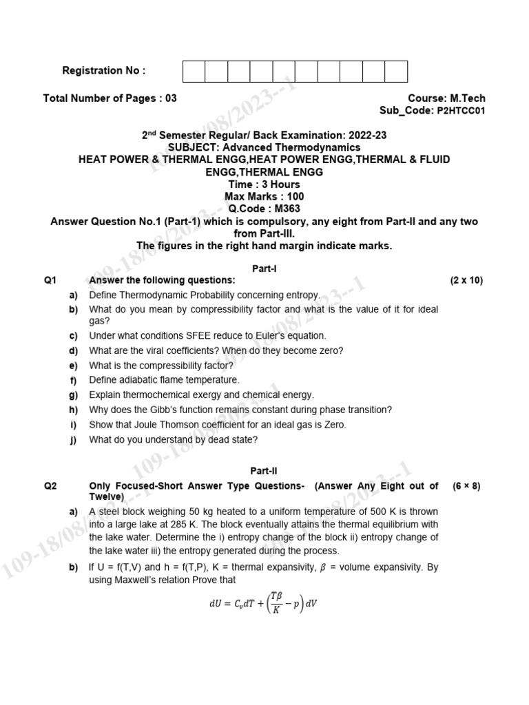 PYQ Merged | PDF | Heat | Entropy