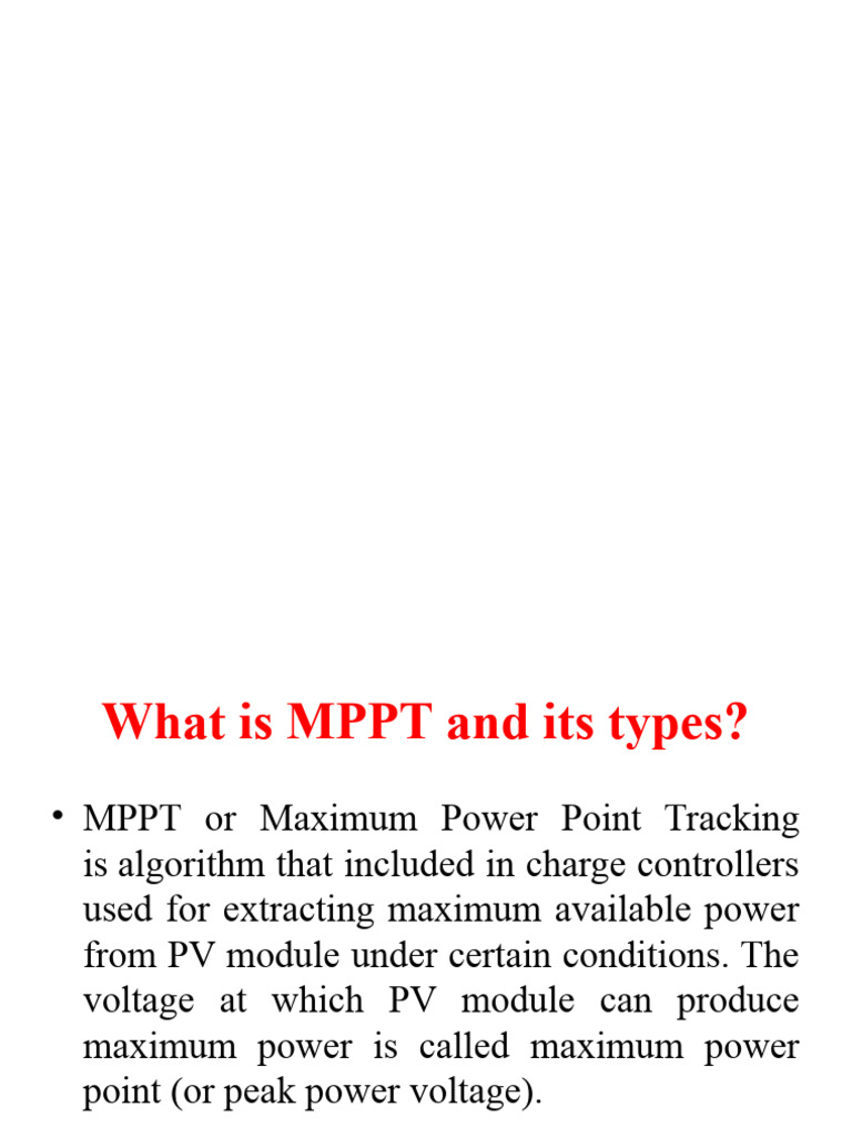 MPPT | PDF