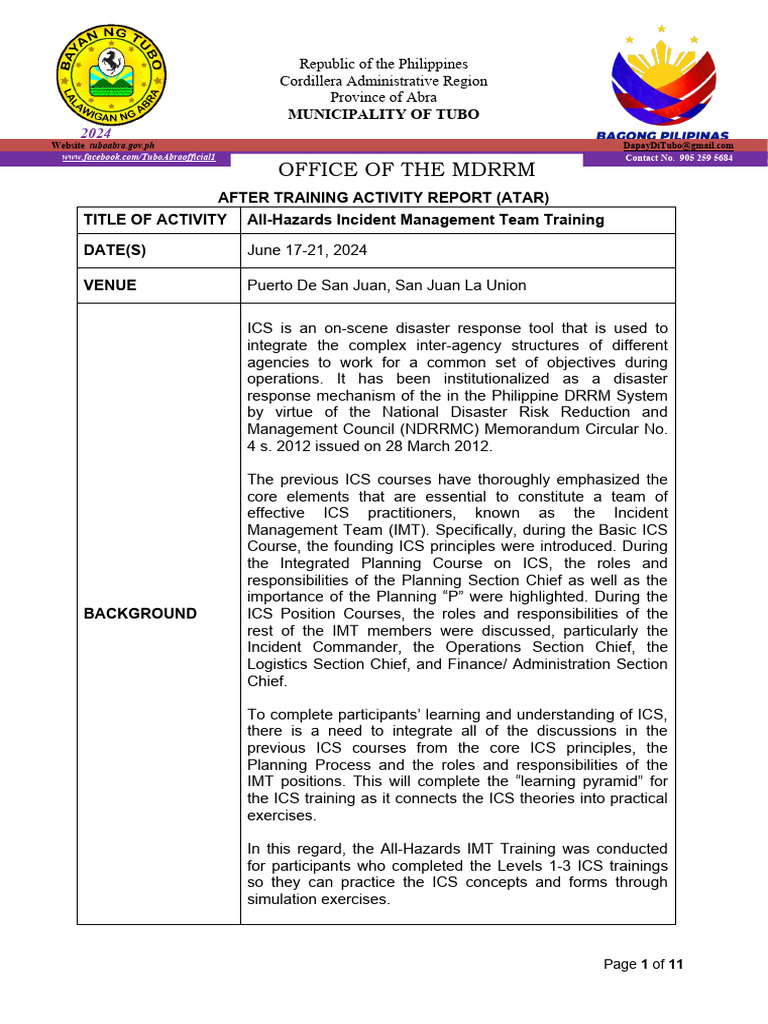 Atar Ahimt Template Ais | PDF | Incident Command System | Emergency ...