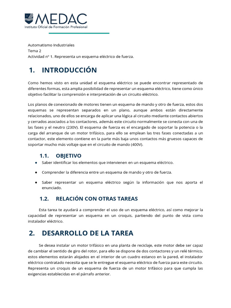 Tema 2. Actividad 1 | PDF | Relé | Bienes manufacturados