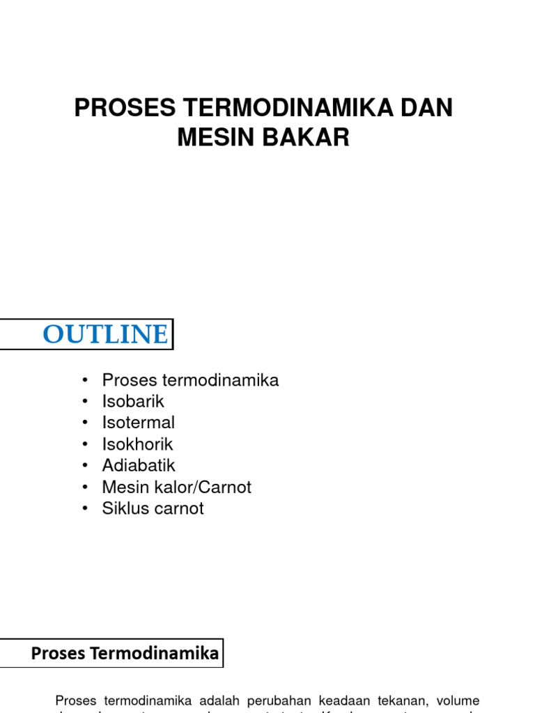 Proses Termodinamika Pada Motor | PDF | Sains & Matematika