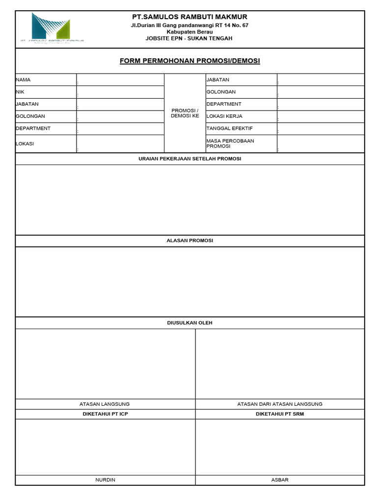 019 Form Promosi | PDF