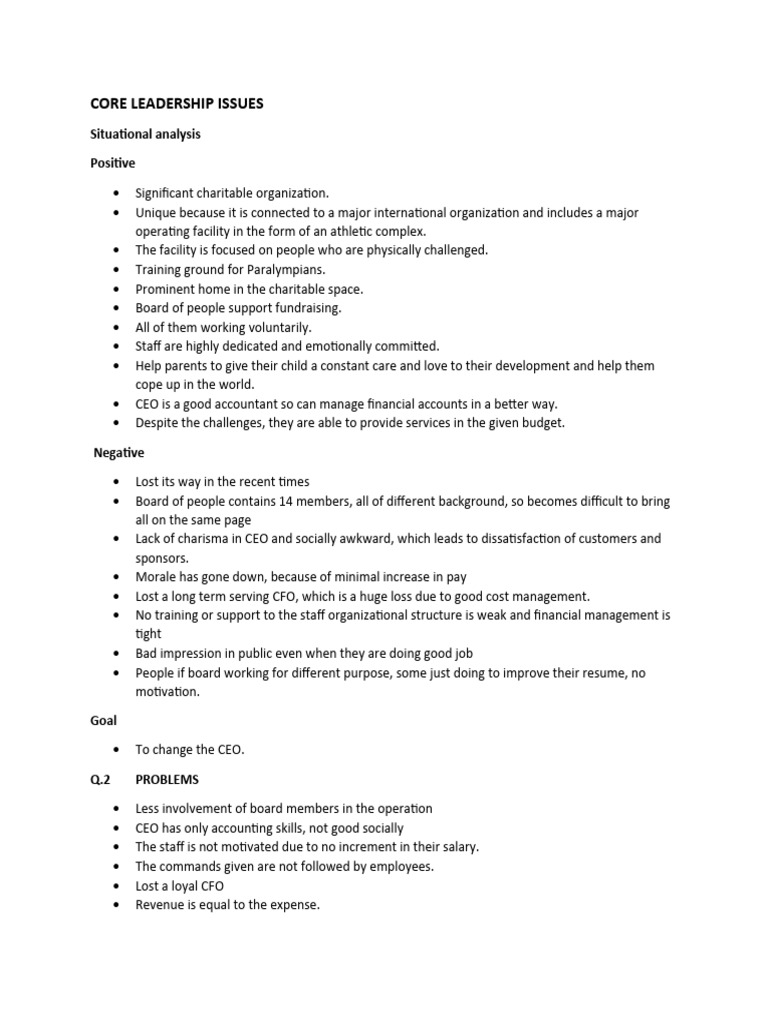 Leadership Case | Download Free PDF | Leadership | Goal