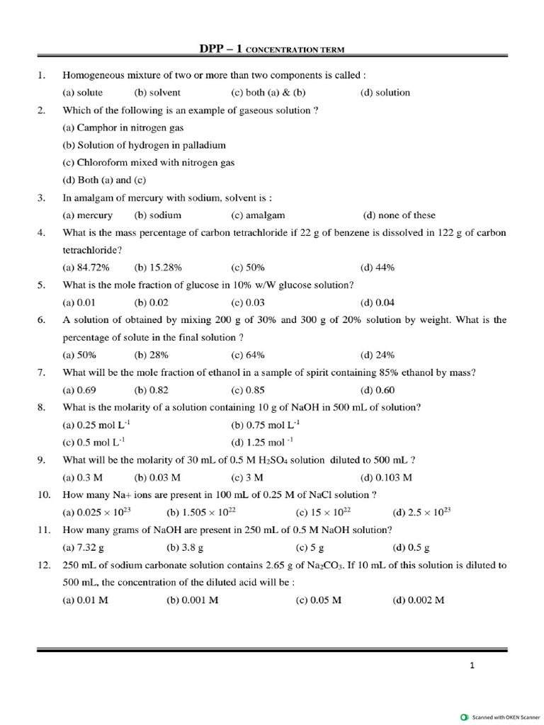 Concentration Term | PDF