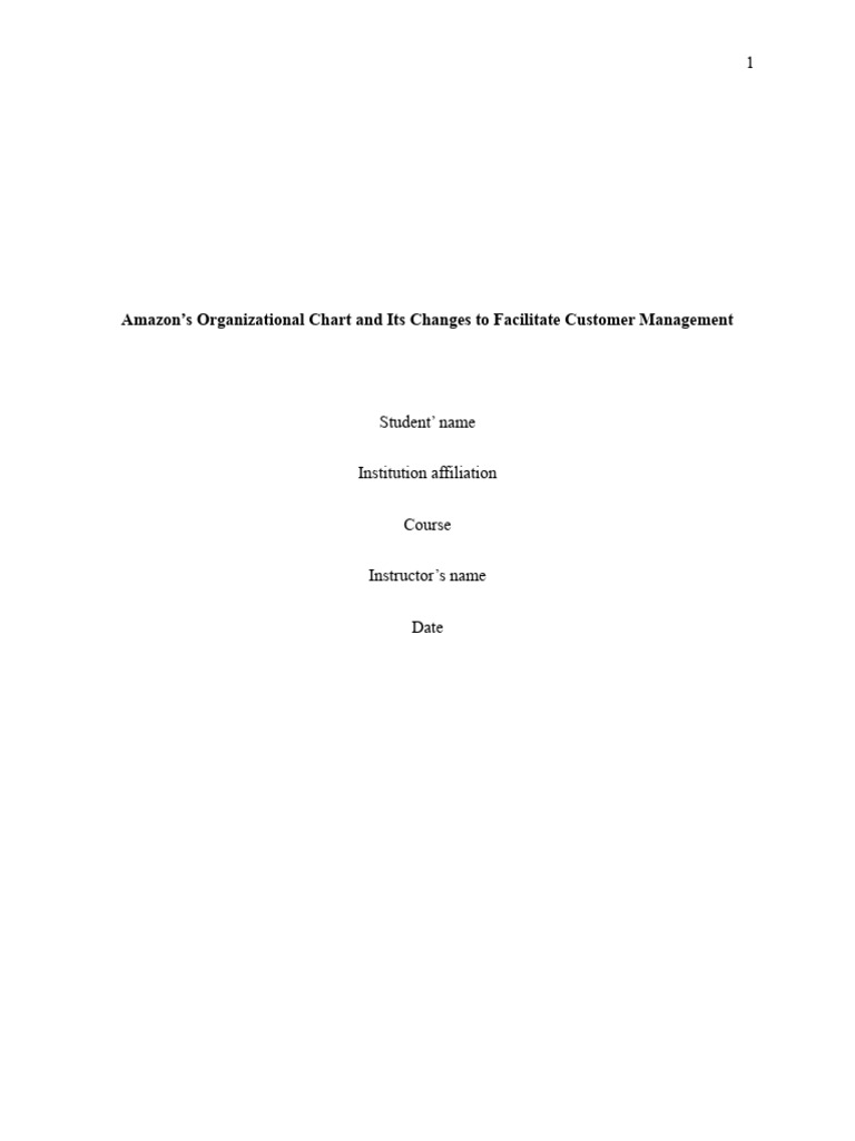Amazon's 2023 Organizational Structure | PDF | Customer Relationship ...