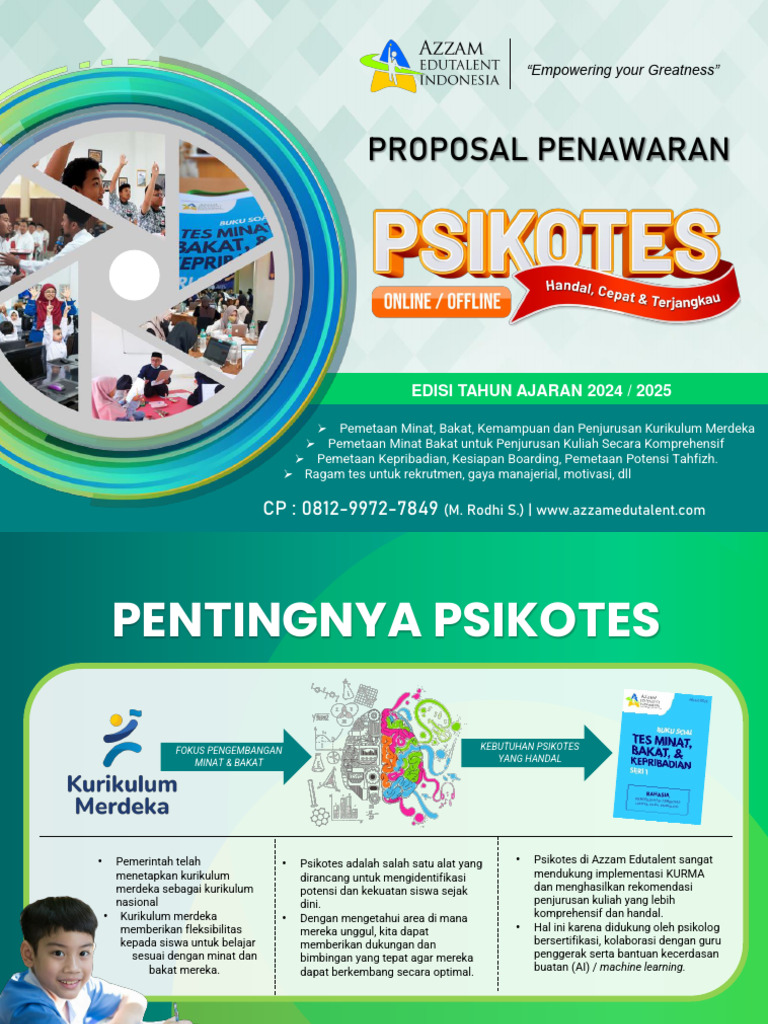 New - PROPOSAL SUPER PSIKOTES - AZZAM EDUTALENT - 2024 Reformating | PDF