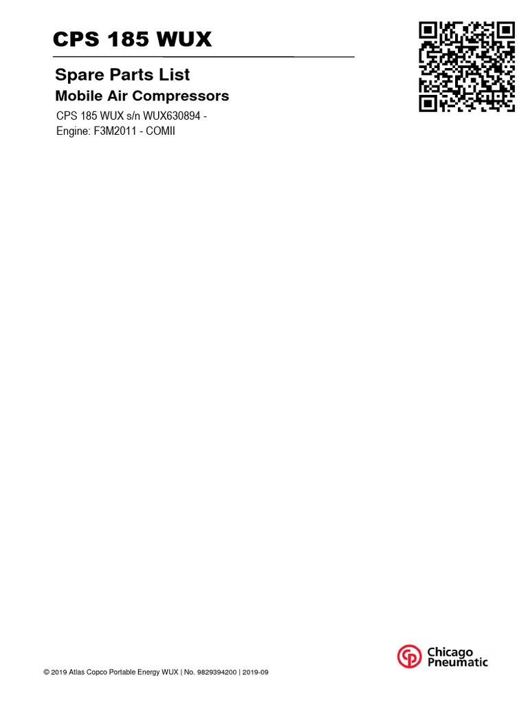 Cps 185 Wux: Spare Parts List | PDF | Screw | Washer (Hardware)