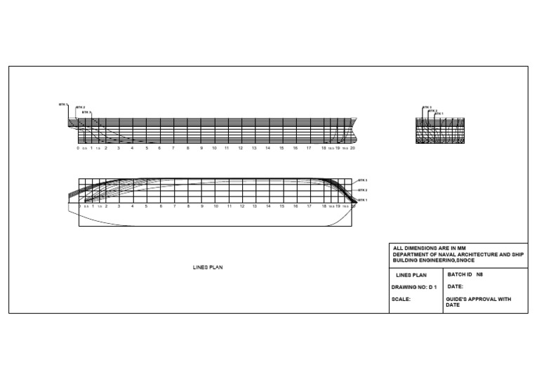LINES PLAN DRAWING 1 | PDF | Ships | Shipping