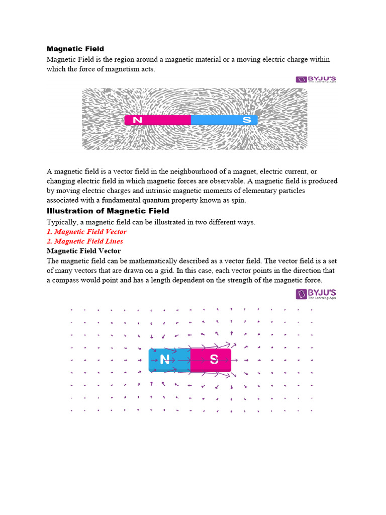 Year - 8 - Magnetic Field Line and Electromagnet | Download Free PDF | Magnetic Field | Magnetism