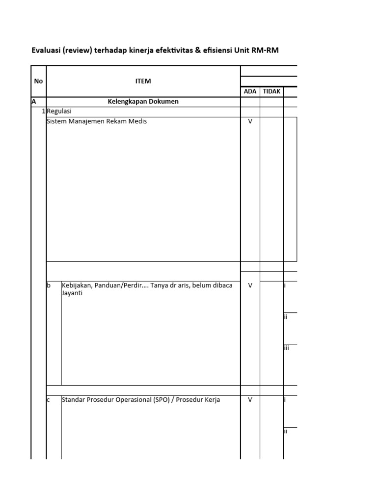 Kertas Kerja Evaluasi (Review) IT - RM 070722 | PDF | Bisnis