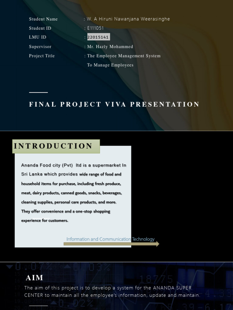 Final Project Viva Presentation | PDF | Information Technology | Computing