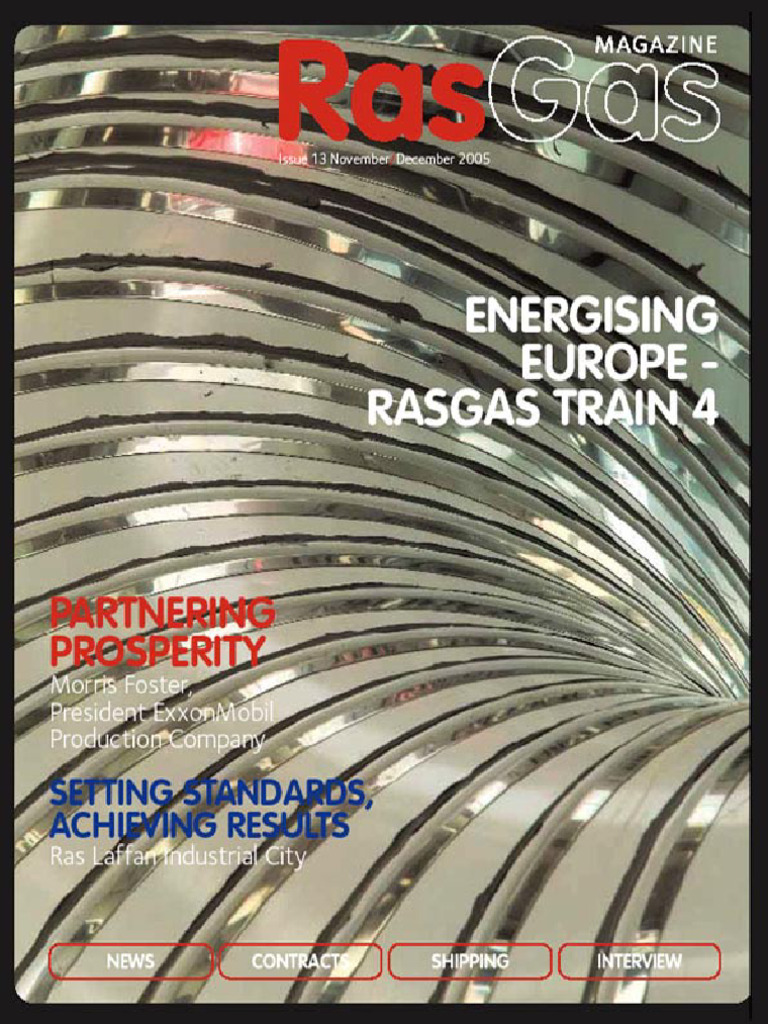 Rasgas Issue13 - November - December - 2005 | PDF | Natural Gas ...