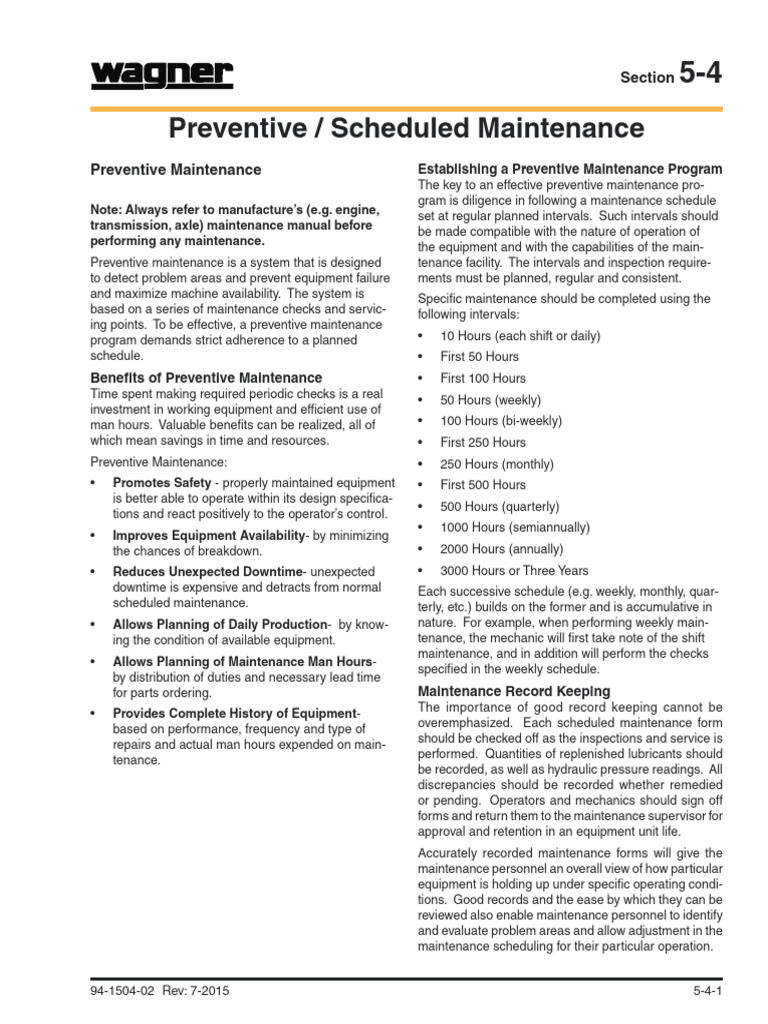 Preventive Scheduled Maintenance | PDF | Computers