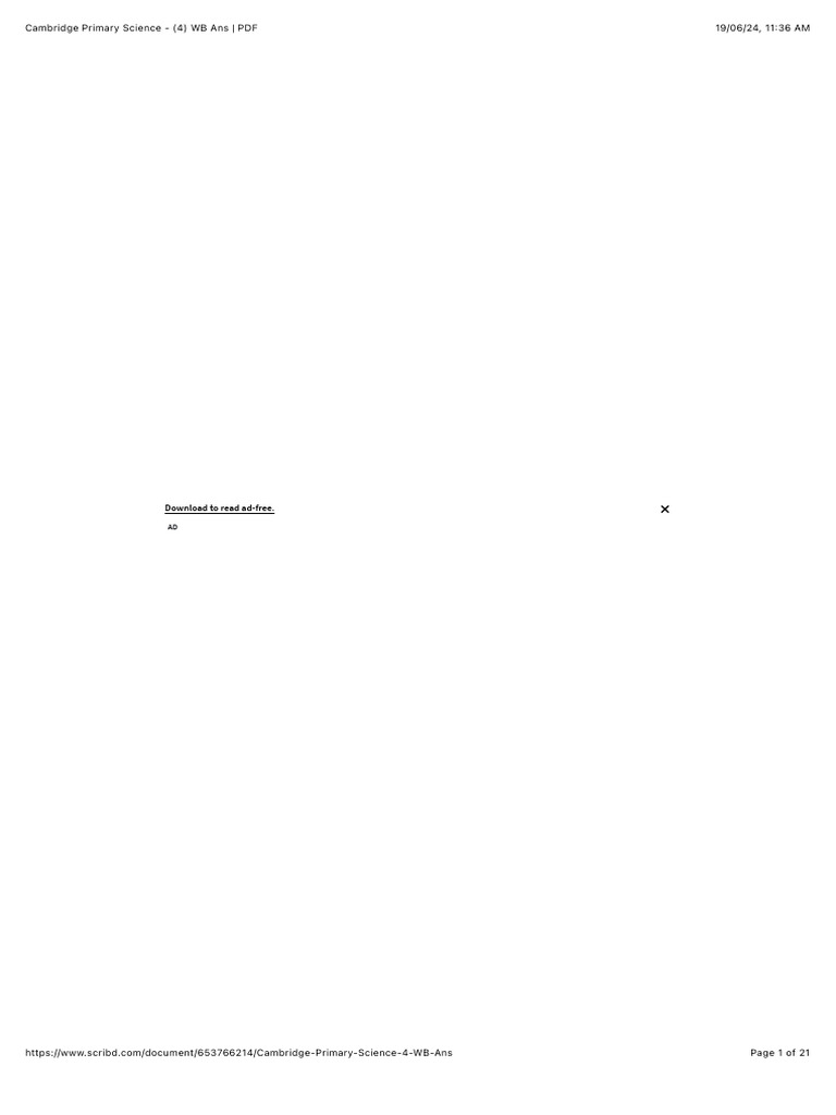 Cambridge Primary Science - (4) WB Ans - PDF | PDF | Scribd | World Wide Web