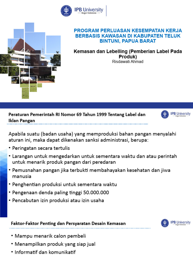 Risdawati Ahmad - Kemasan Dan Labelling | PDF