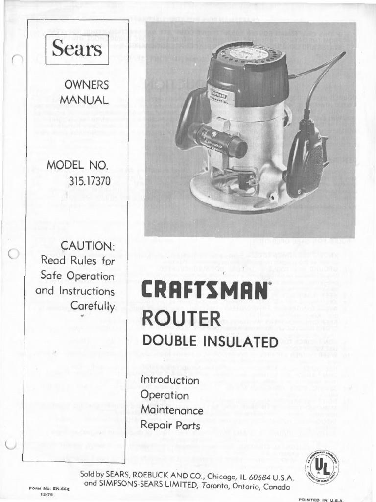 31517370 Router Manual | PDF