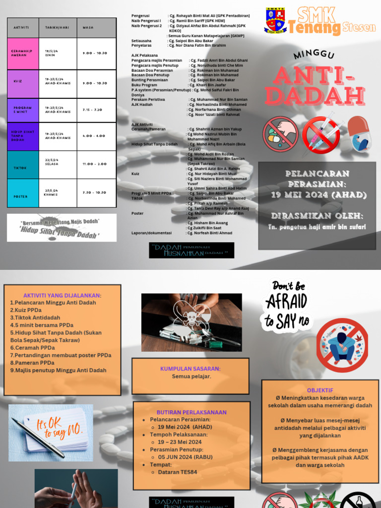 Buku Program Minggu Anti-Dadah 2024 | PDF