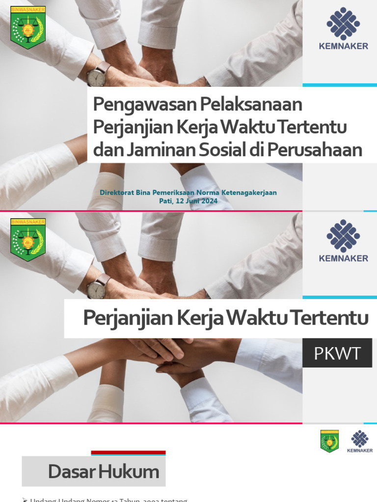 Dian Meksi (Dir Binwas Kemnaker RI) - PKWT | PDF