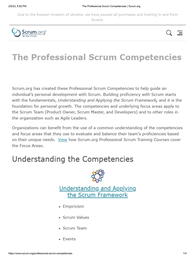The Professional Scrum Competencies | PDF | Scrum (Software Development) | Business