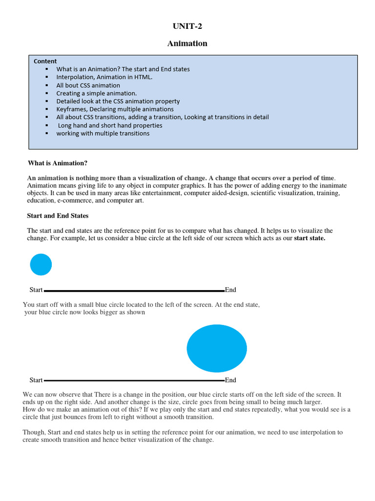 UNIT-2 | PDF | Animation | Html