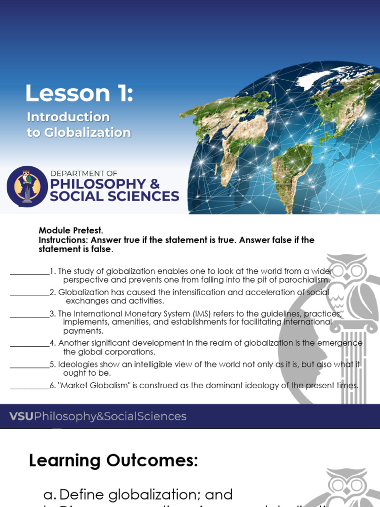 DPSS Lesson 1.1 | PDF | Globalization | Political Science